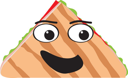 Isolated happy taco emote Royalty Free Vector Image