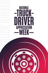 National truck driver appreciation week holiday Vector Image