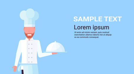 Male professional chef pastry cook decorating Vector Image