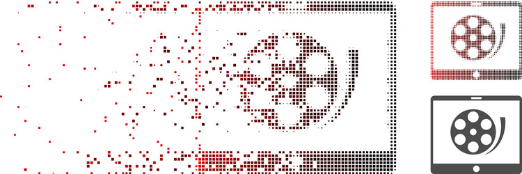 Phone video reel rounded icon Royalty Free Vector Image