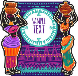 Ethnic background design for poster card Vector Image