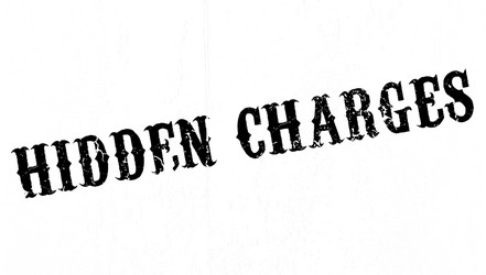 Hidden charges rubber stamp Royalty Free Vector Image