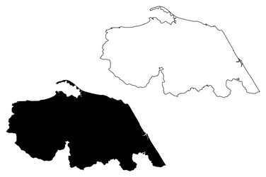 Pattani province map Royalty Free Vector Image