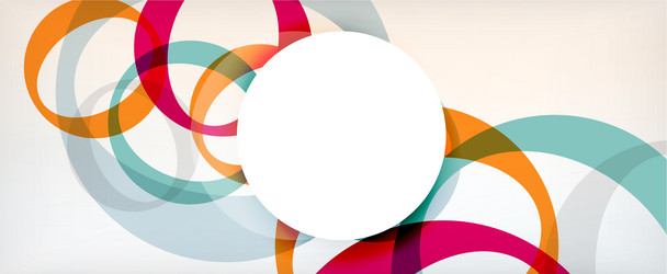 Ring geometric shapes o letter repetition Vector Image