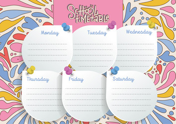 Creative School Timetable Vector Images (over 290)