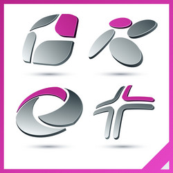 Pink company signs Royalty Free Vector Image - VectorStock