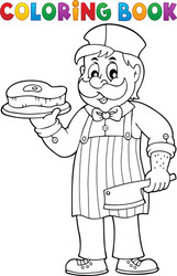 Butcher theme image 1 Royalty Free Vector Image