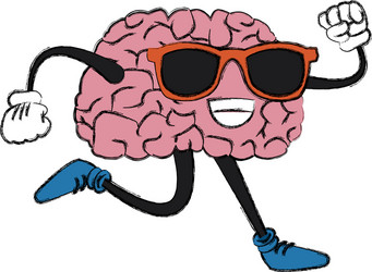 Brain Running Humor Vector Images (31)