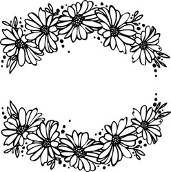 Daisy Clipart Black And White Border