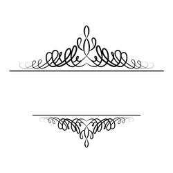 Vintage swirl frame set Royalty Free Vector Image