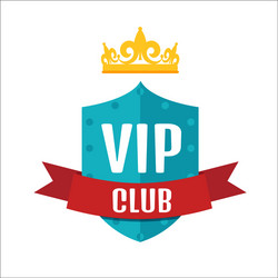 Vip club logo text with wings Royalty Free Vector Image