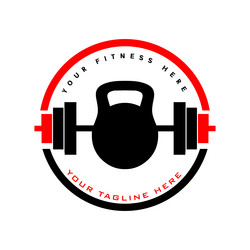 Spartan lifting weight logo design Royalty Free Vector Image