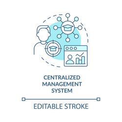 Centralised management system concept icon Vector Image
