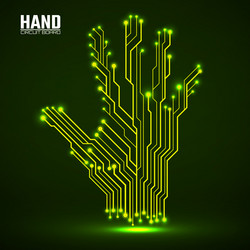 Abstract neon background of engineering drawing Vector Image