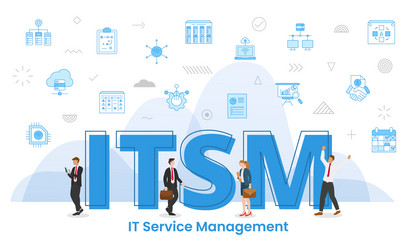 Itsm information technology service management Vector Image