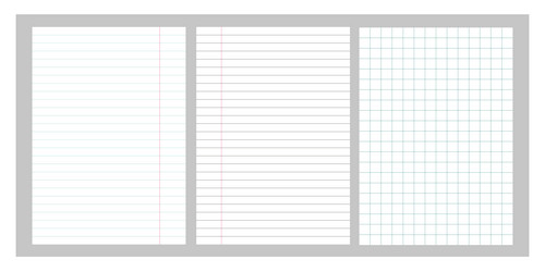 Checkered and lined notebook page seamless Vector Image