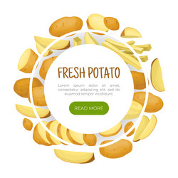 Potato design with raw root vegetable peel Vector Image