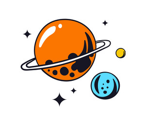 Cartoon of space Royalty Free Vector Image - VectorStock