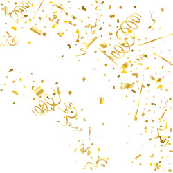 Christmas golden confetti falling shiny glitter Vector Image