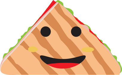 Isolated happy taco emote Royalty Free Vector Image