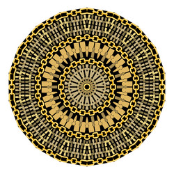 Mandala chains and zippers round pattern Vector Image