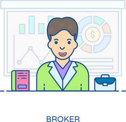 Stock trader avatar Royalty Free Vector Image - VectorStock