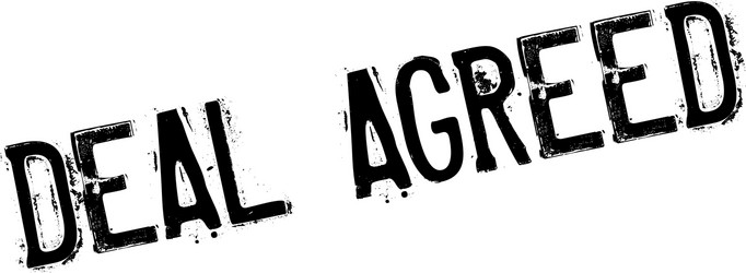 Deal agreed rubber stamp Royalty Free Vector Image