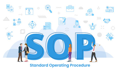 Sop standard operating procedure concept Vector Image
