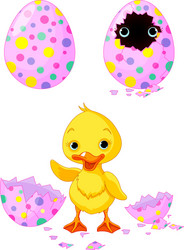 Easter duckling Royalty Free Vector Image - VectorStock