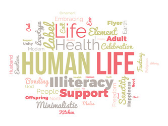 Human life world cloud background appreciation Vector Image
