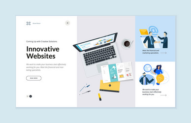 Storage website ui design template Royalty Free Vector Image