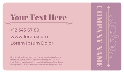 Company owner business card template space theme Vector Image