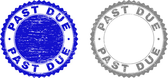 Past due rubber stamp Royalty Free Vector Image