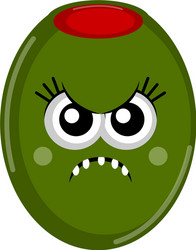 Cartoon Angry Olive Vector Images (71)