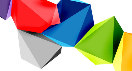 3d low poly triangle design elements Royalty Free Vector