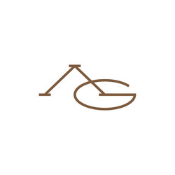 Creative modern simple letter ag logo design Vector Image