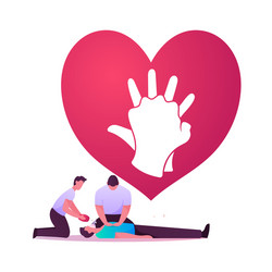 Cardiopulmonary resuscitation cpr emergency aid Vector Image