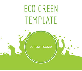 Presentation organic green template natural Vector Image