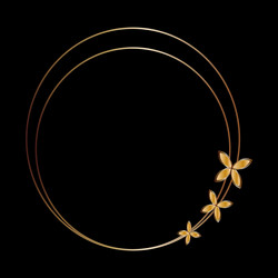 Gold frame line art style design element Vector Image