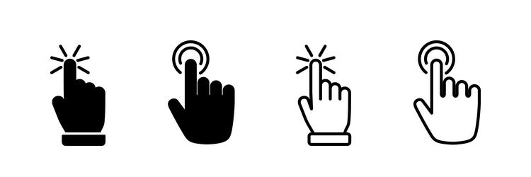 Middle finger icon outline green blue and yellow Vector Image