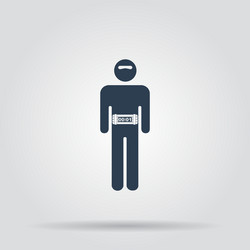 Terrorist icon concept Royalty Free Vector Image