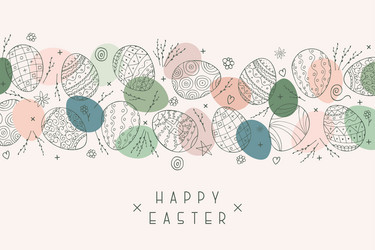 Happy easter background - minimal design Vector Image