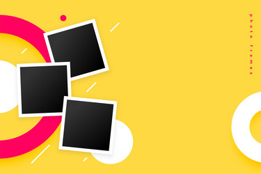 Modern photo frame template for your images Vector Image