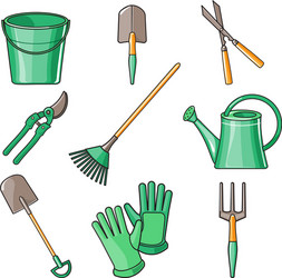 Realistic garden tools set Royalty Free Vector Image