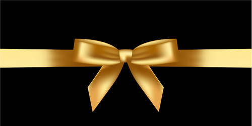 Shiny gold bow Royalty Free Vector Image - VectorStock