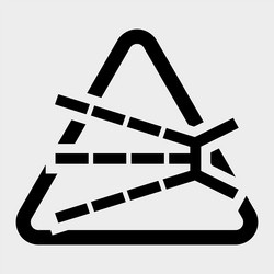 Splashing hazard symbol sign isolate on white Vector Image