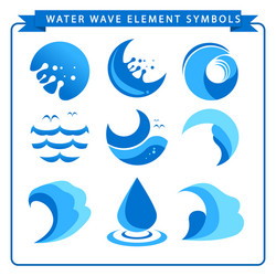 Water element symbols Royalty Free Vector Image