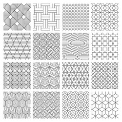 Line art maze seamless pattern Royalty Free Vector Image