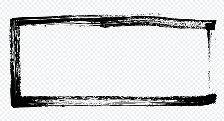 Artistic circle brush stroke grunge frame Vector Image