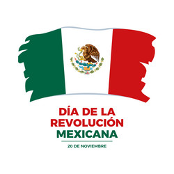 Happy mexican revolution day poster Royalty Free Vector